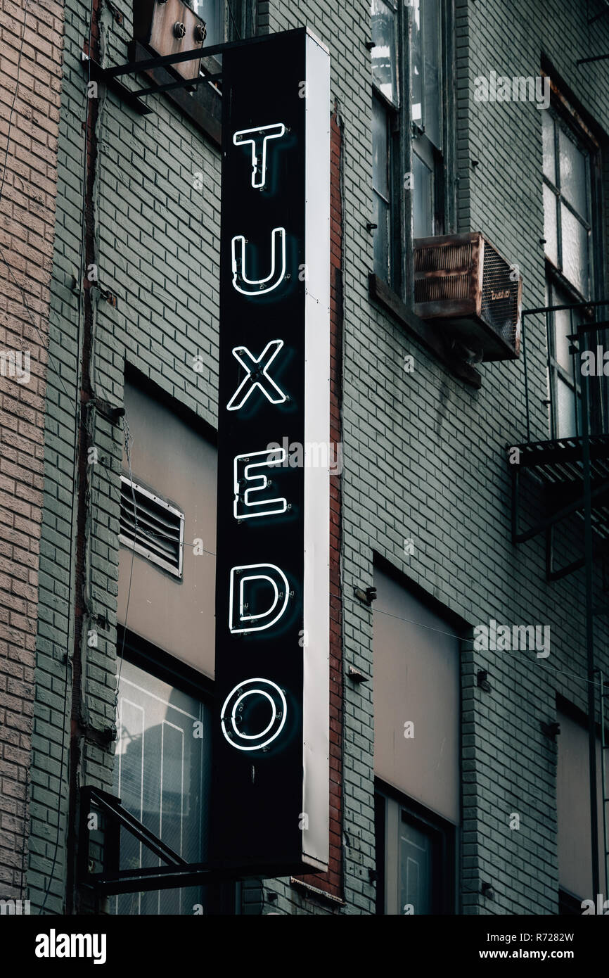 Tuxedo Sign on Doyers Street in Chinatown, Manhattan, New York City ...