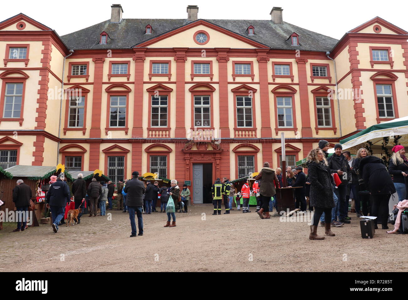 Christmas Market at Malberg Castle Germany Stock Photo - Alamy