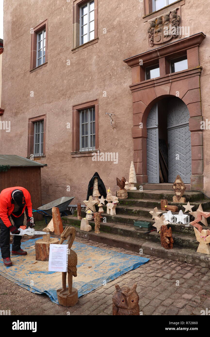Christmas Market at Malberg Castle Germany Stock Photo - Alamy