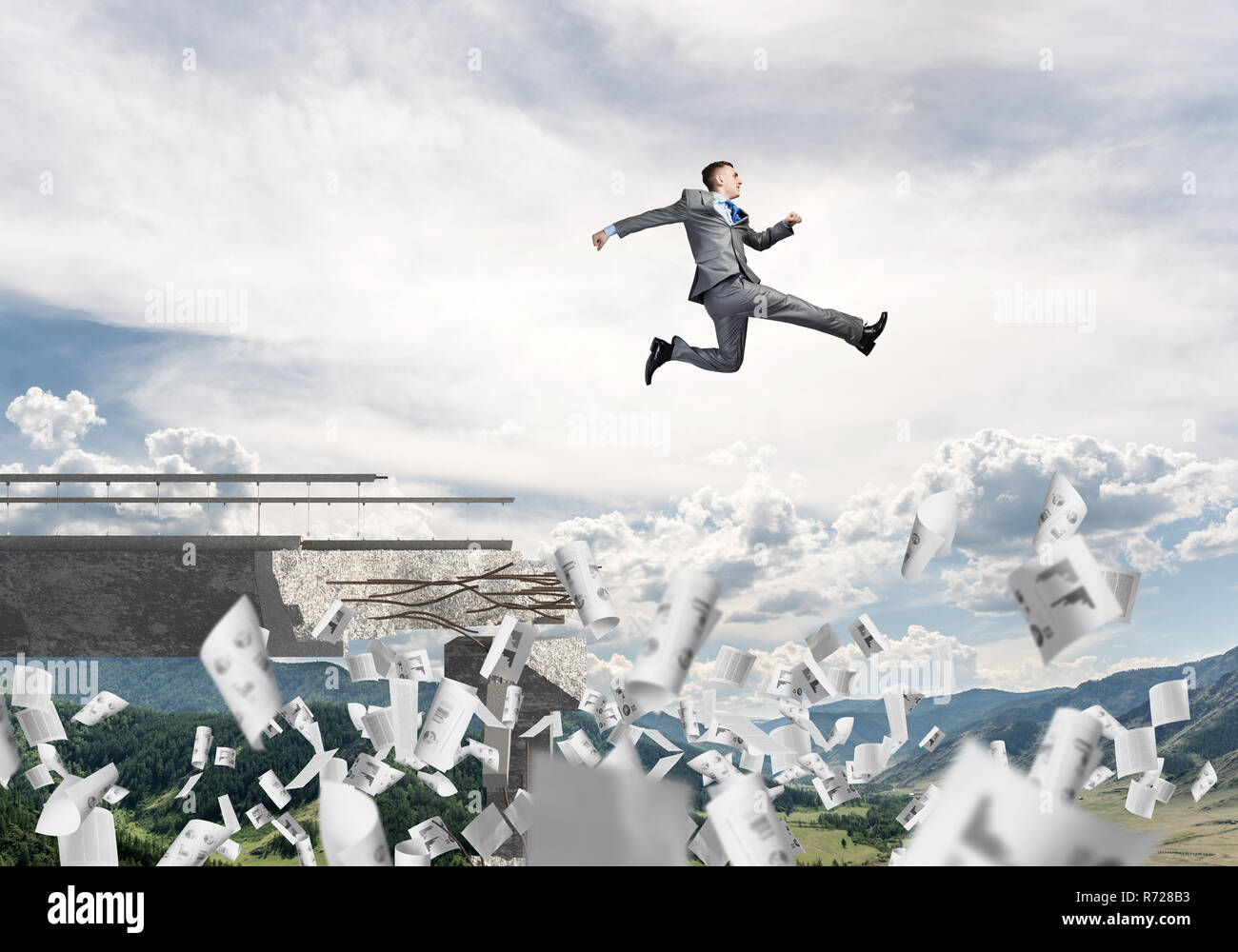Problems and difficulties overcoming concept Stock Photo - Alamy