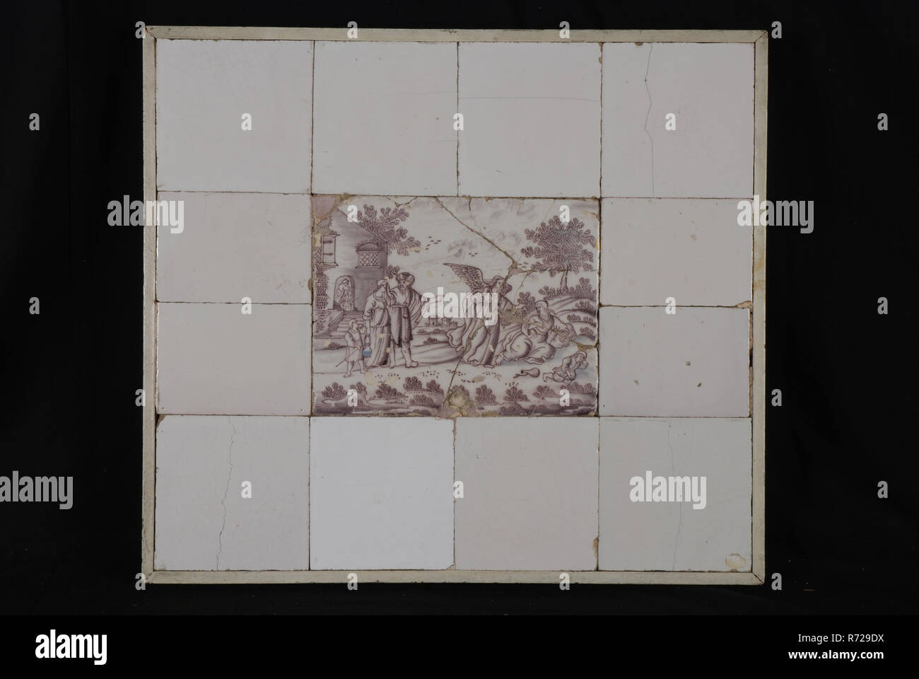 Scene tile, two episodes from the history of Hagar, around the plaque ...