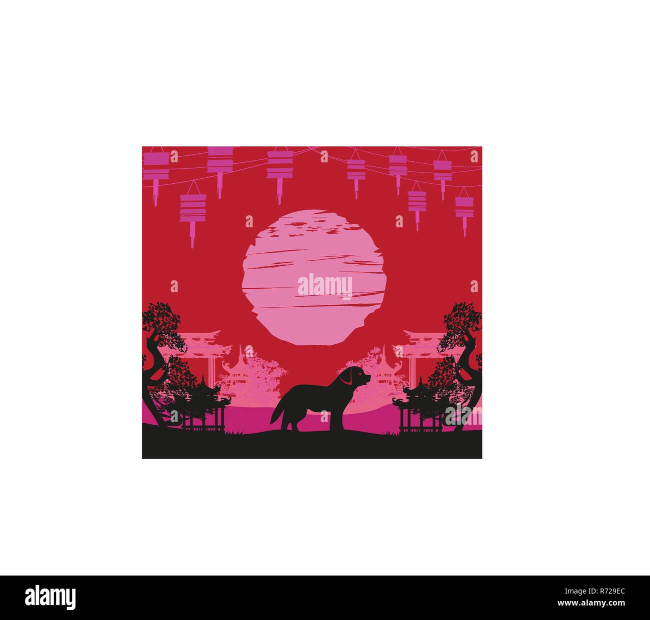 Chinese zodiac the year of Dog Stock Vector Image & Art - Alamy