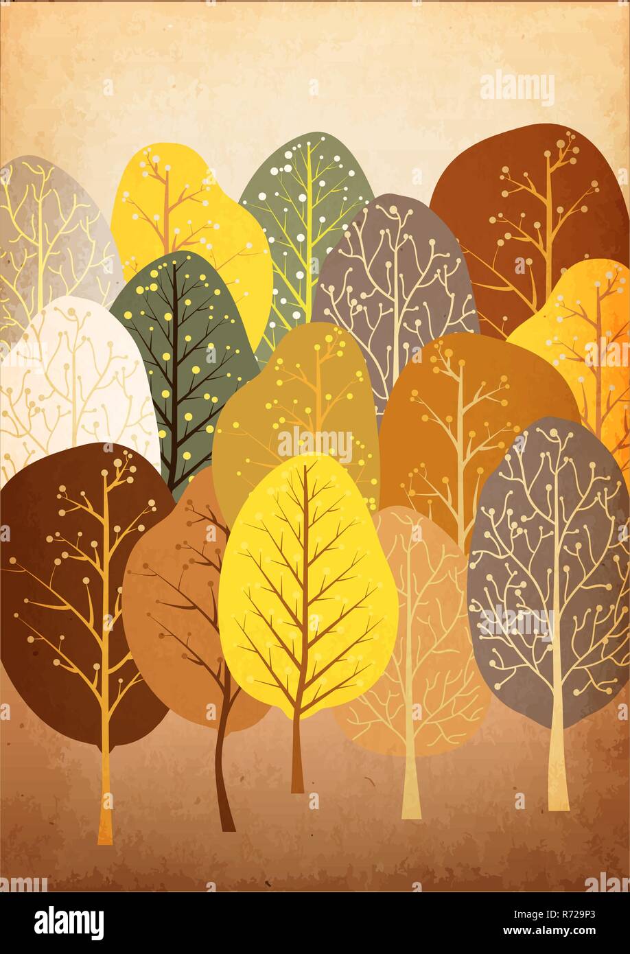 Beautiful landscape from autumn Stock Vector Images - Alamy
