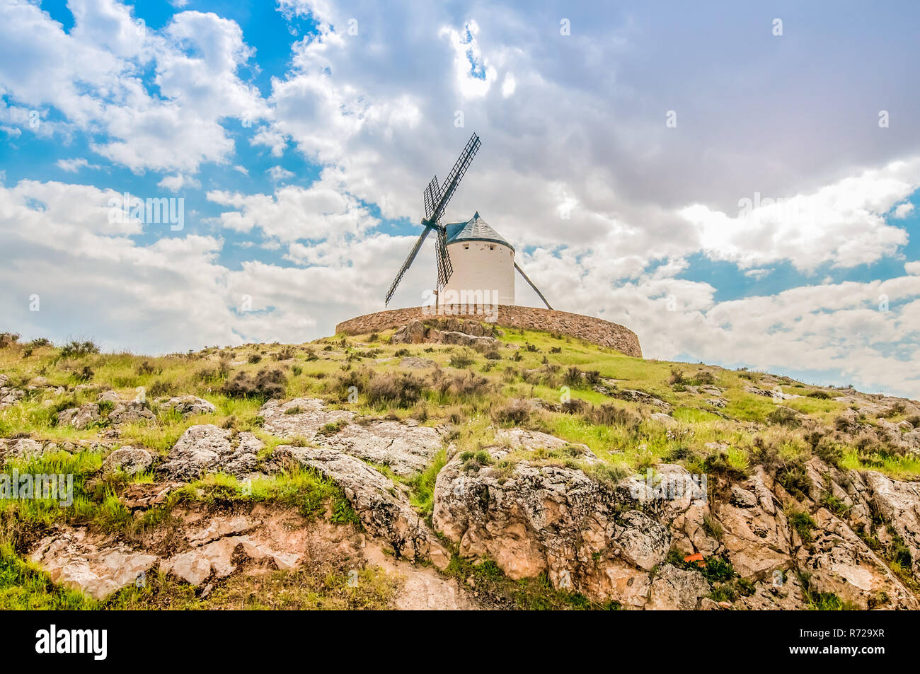 Old windmill on the hill Stock Photo - Alamy