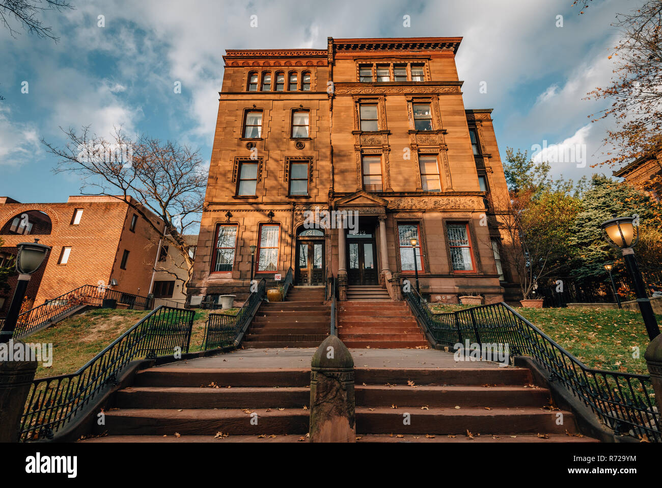 Stairs and houses in Spring Garden, Philadelphia, Pennsylvania Stock ...