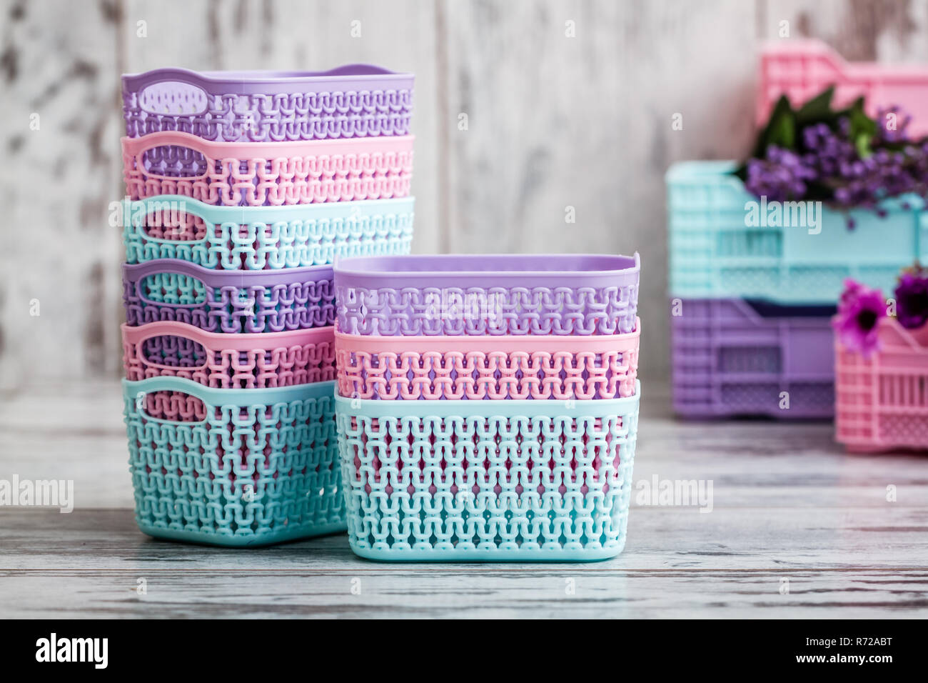 Little plastic baskets hi-res stock photography and images - Alamy