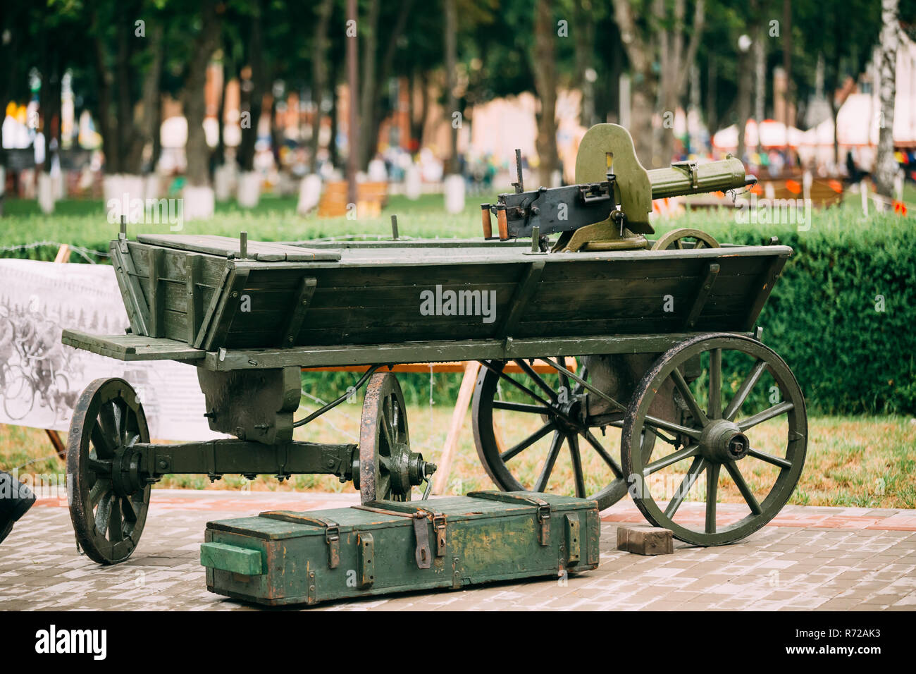 Russian Soviet Red Army Cart Of World War II. WWII Equipment Of Red ...