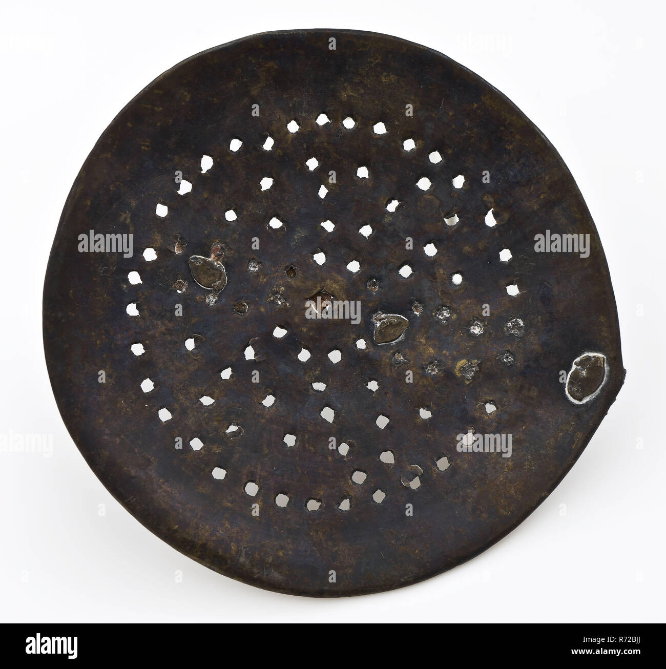 Skimmer with an iron handle, skimmer kitchenware soil find brass iron ...