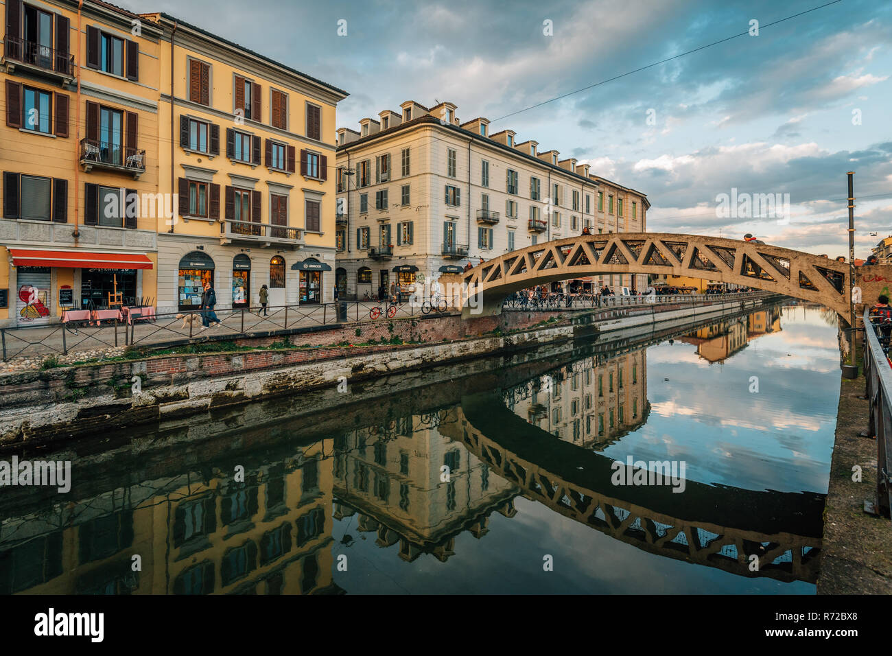 The Naviglio Grande canal in Milan, Italy Stock Photo - Alamy