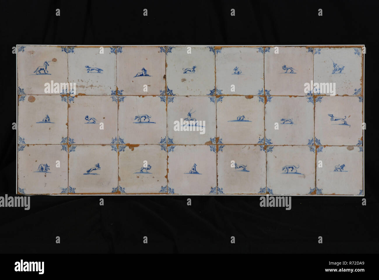 tiled field wall tile tile sculpture ceramic earthenware glaze, baked ...