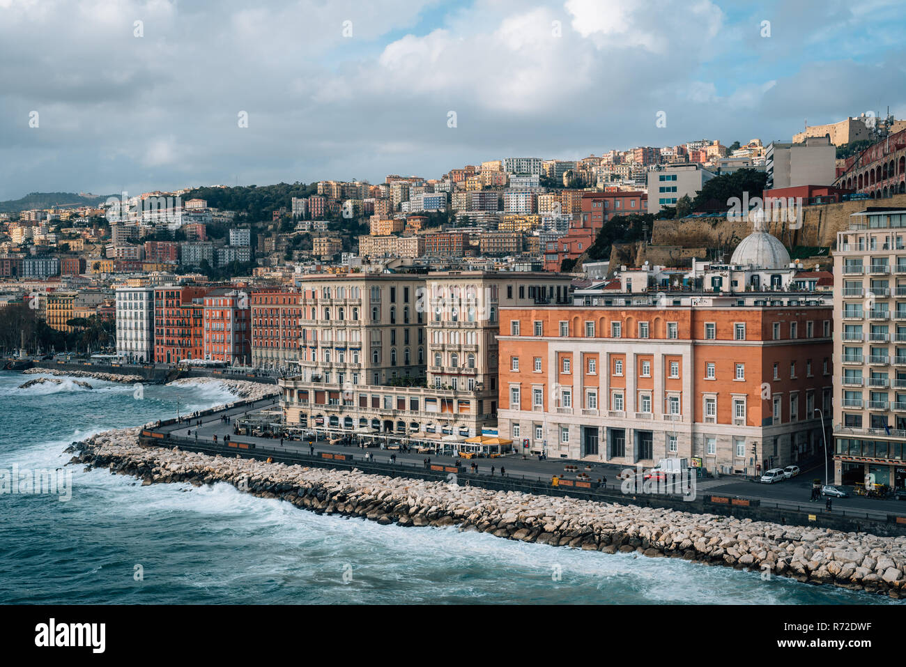 View of the Chiaia waterfront in Naples, Italy Stock Photo - Alamy