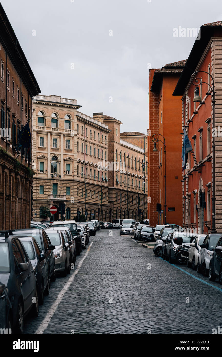 Borgo Santo Spirito, a street near Vatican City, in Rome, Italy Stock ...