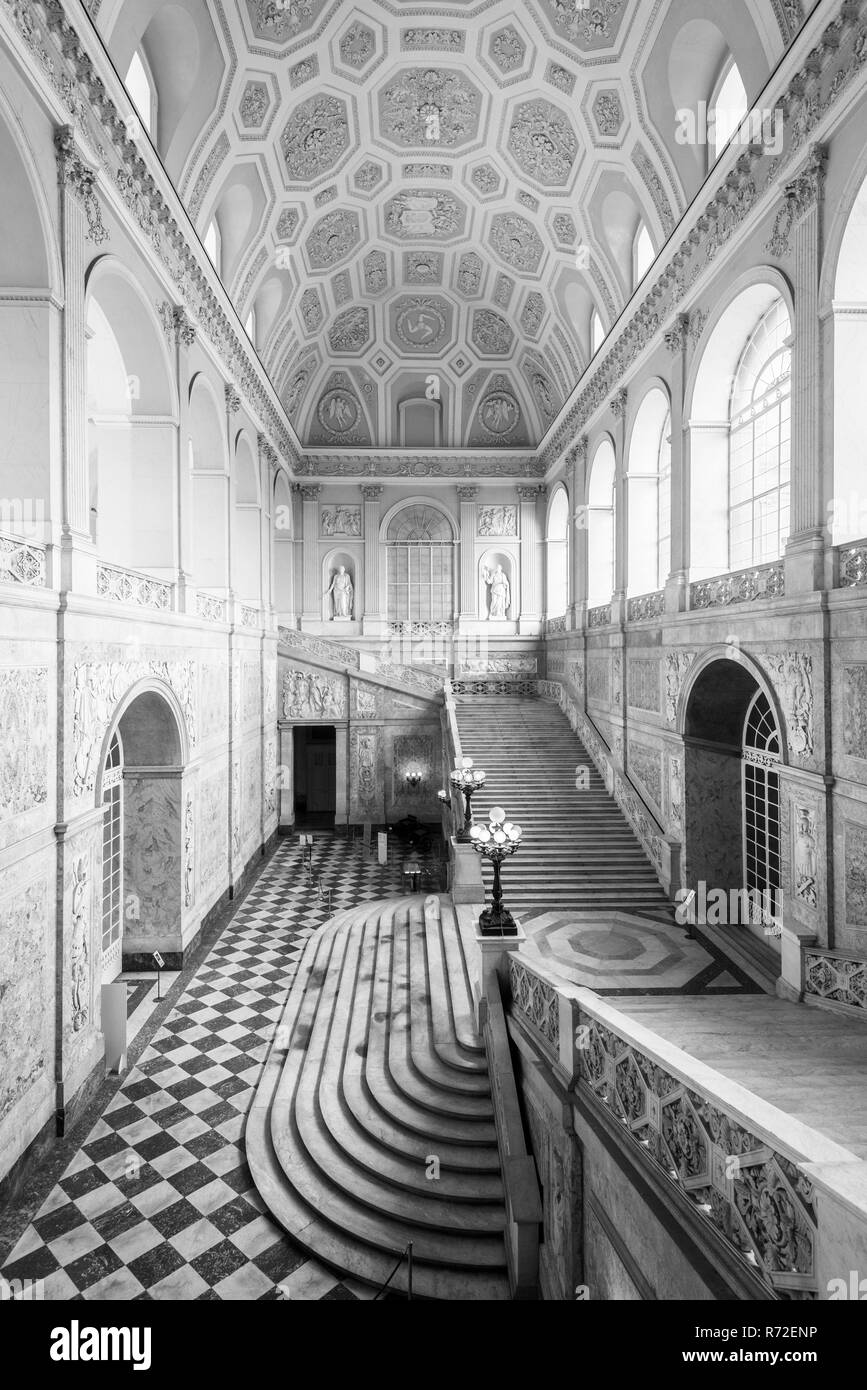 Interior italian palace Black and White Stock Photos & Images - Alamy