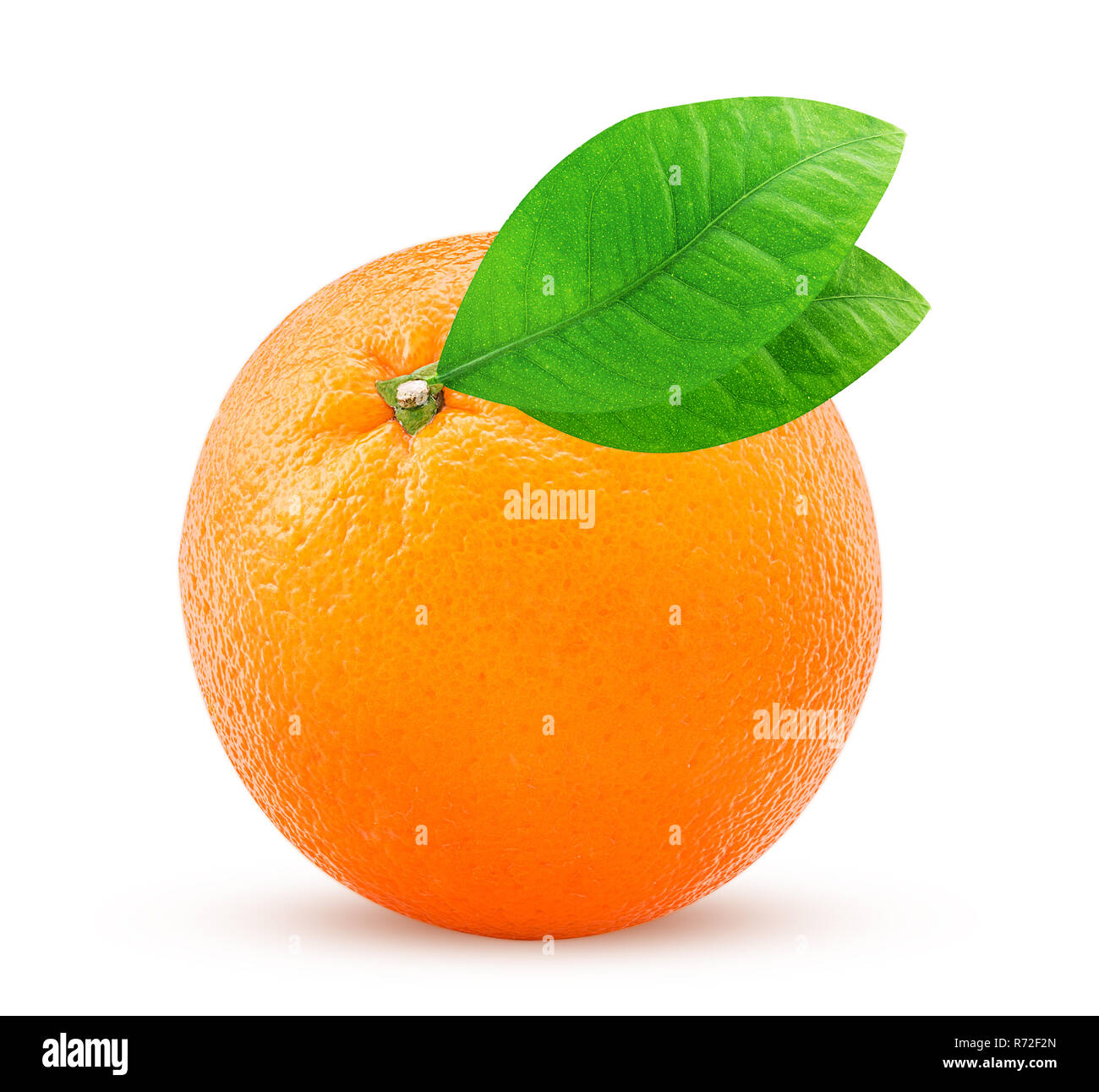 Fresh mandarin with leaf isolated on white background Clipping Path ...