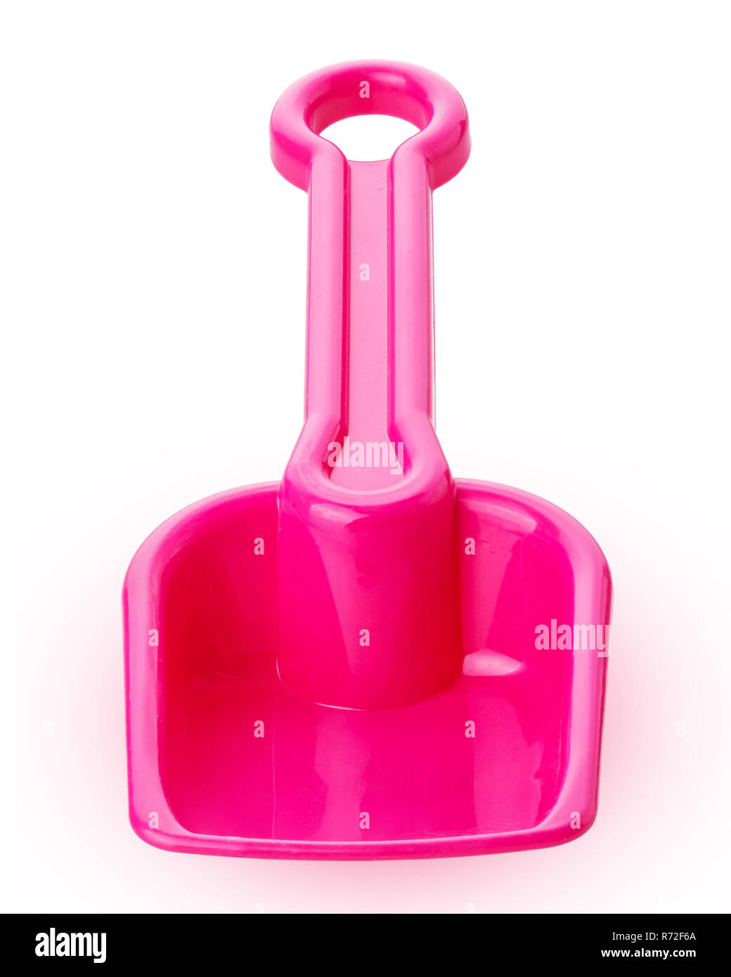 Baby pink plastic spatula isolated on white background. Clipping Path ...