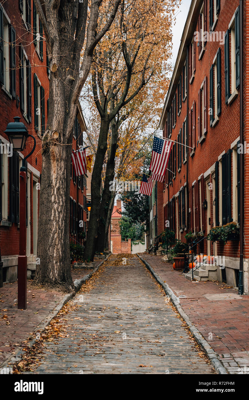 American Street in Society Hill, Philadelphia, Pennsylvania Stock Photo ...