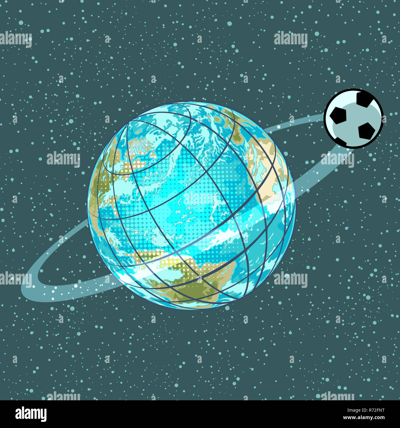football soccer ball planet earth championship Stock Photo - Alamy