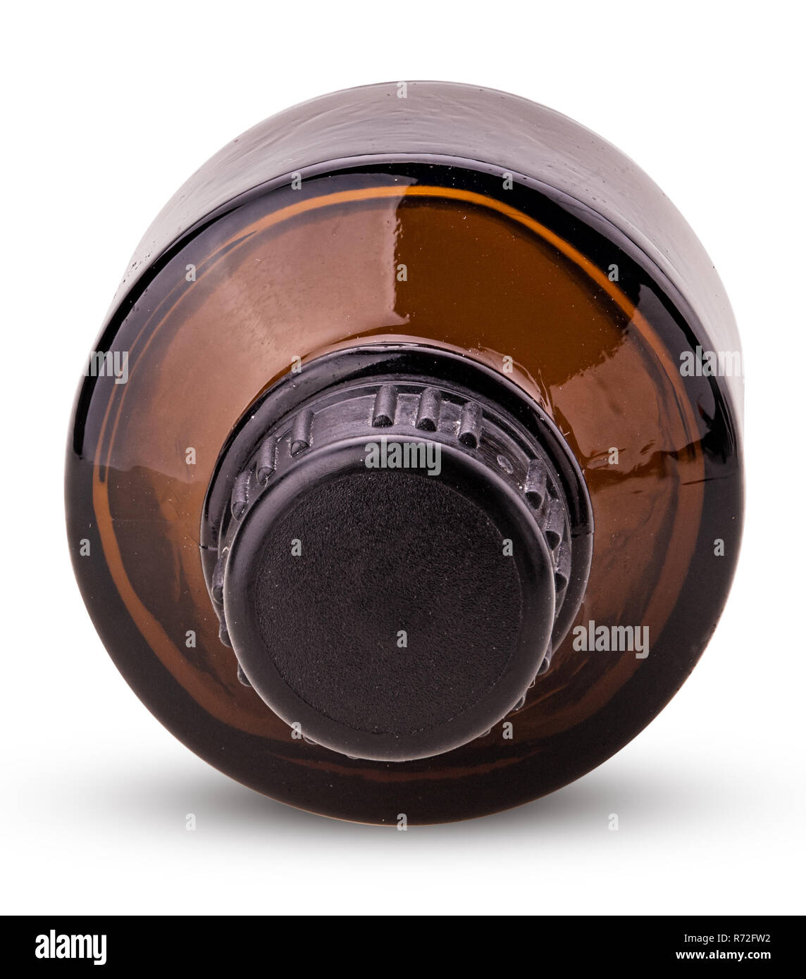 Brown glass jar isolated on white background. Clipping Path. Full depth ...