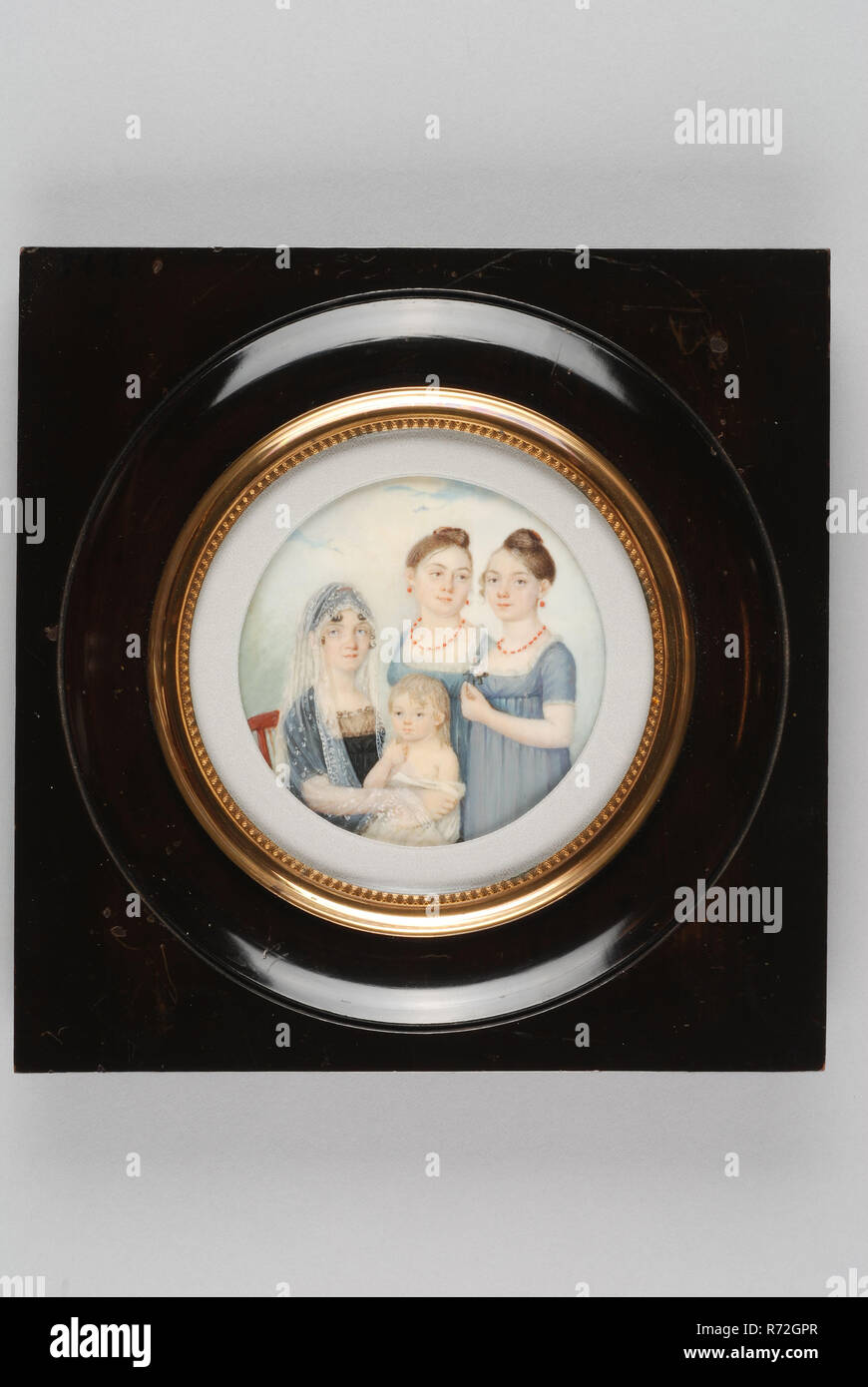 school Isabey, Portrait miniature of the Olivier family, portrait ...