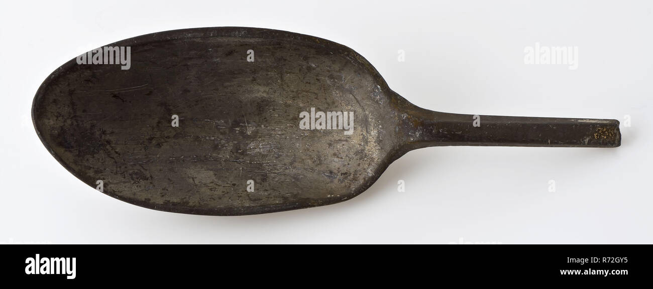 Spoon with elongated, oval bowl and hexagonal handle, spoon cutlery ...