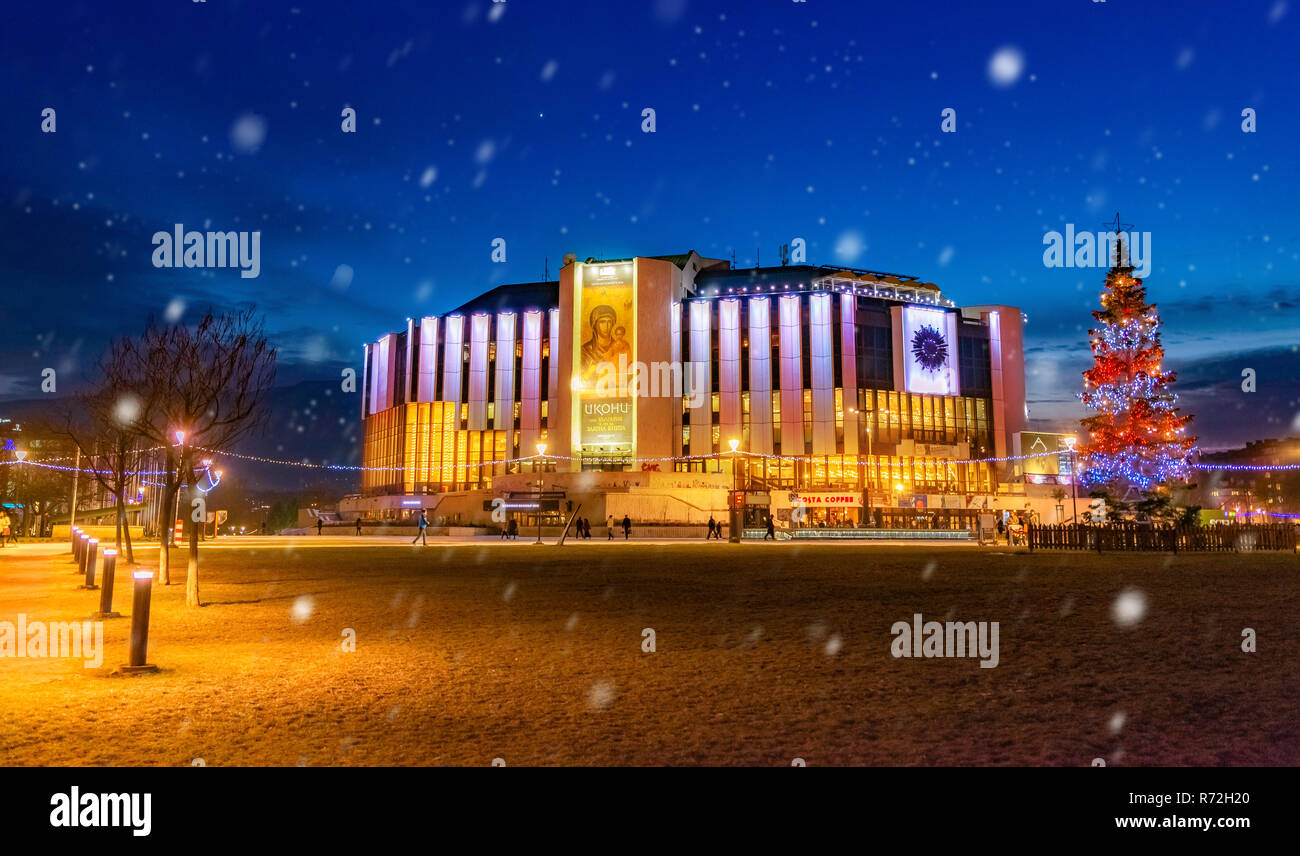 Christmas decorations in sofia bulgaria hi-res stock photography and ...
