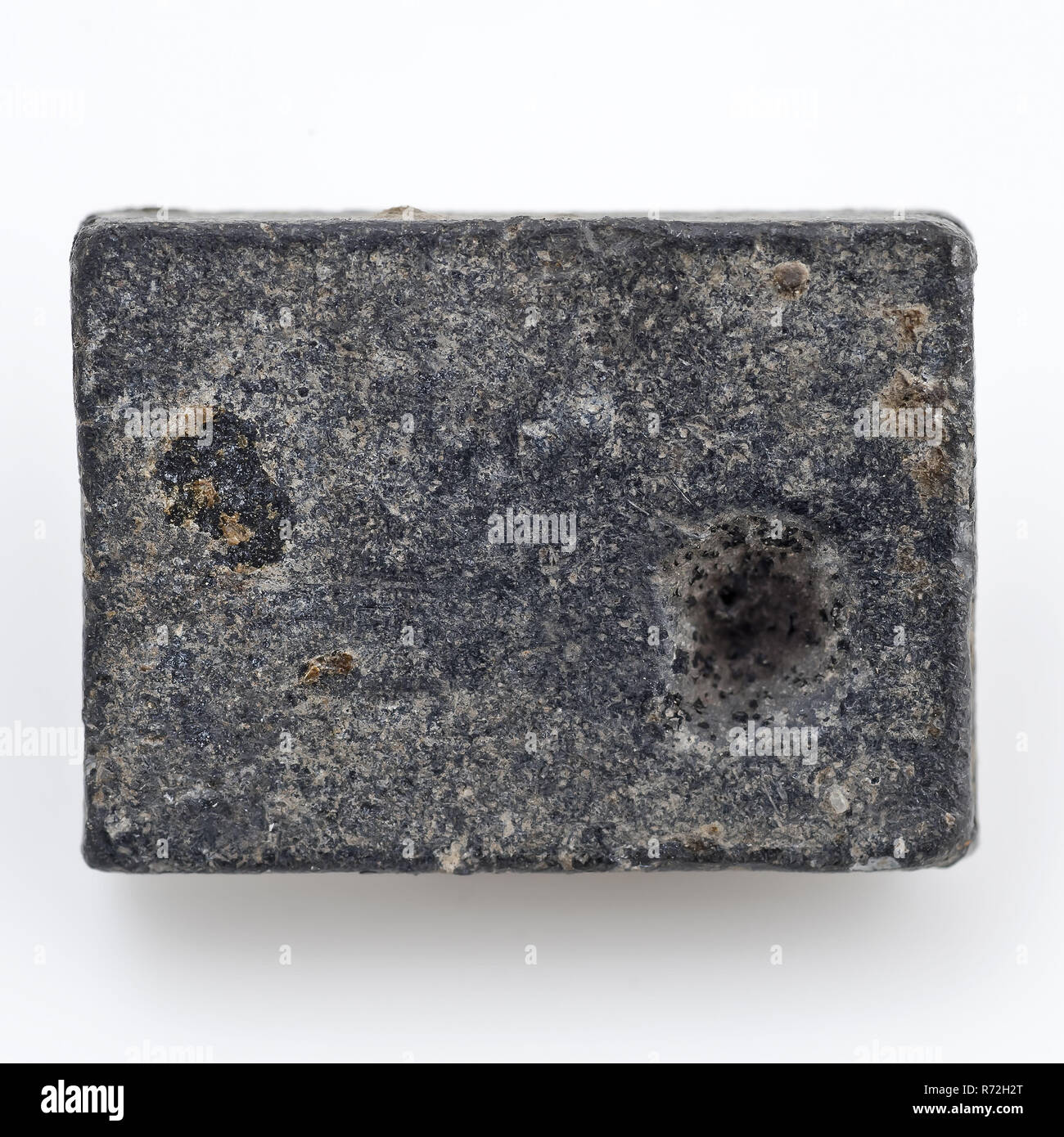 Rectangular slice or disk lead, possible playing stone or playing disc ...