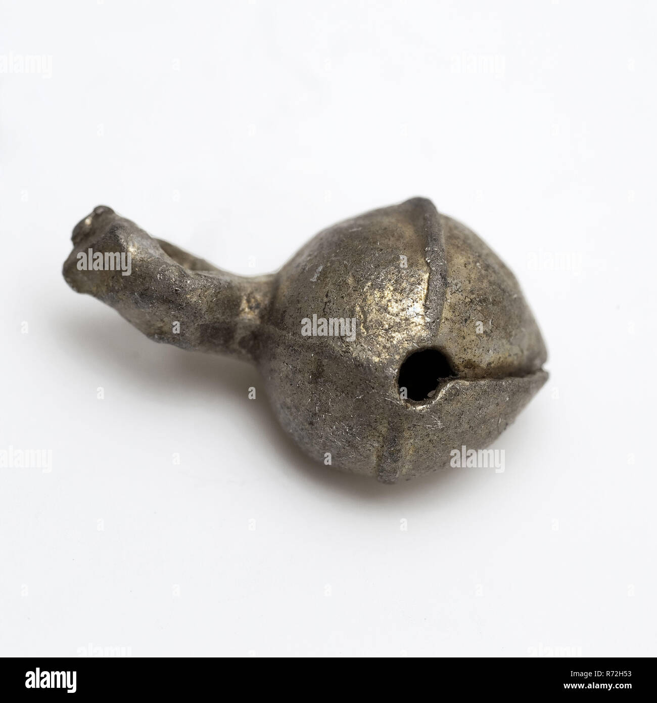 Silver bell of rattle, bell rattle noise medium soil find silver metal ...