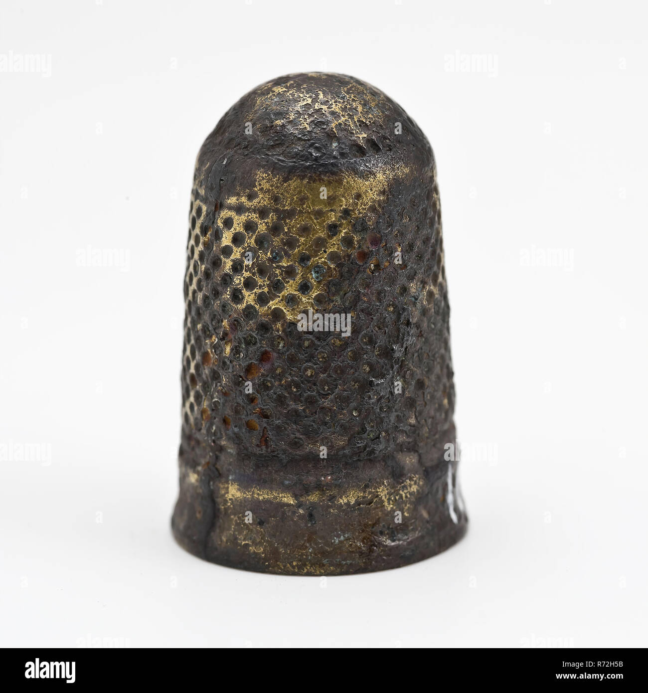 Copper molded thimble with groove at the top, thimble sewing kit soil ...