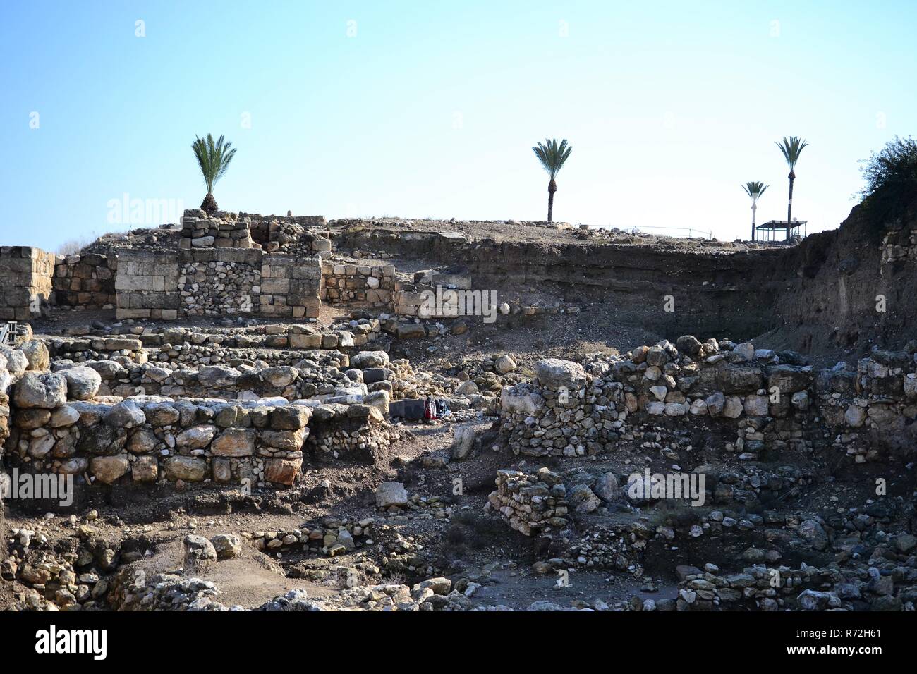 antique Megiddo Archaeological site, Jezreel Valley, Lower Galilee ...