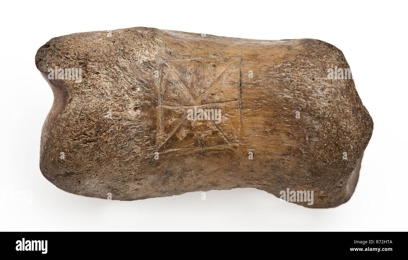 Digit from cow's leg, part of throwing game: chaps, koot game piece ...