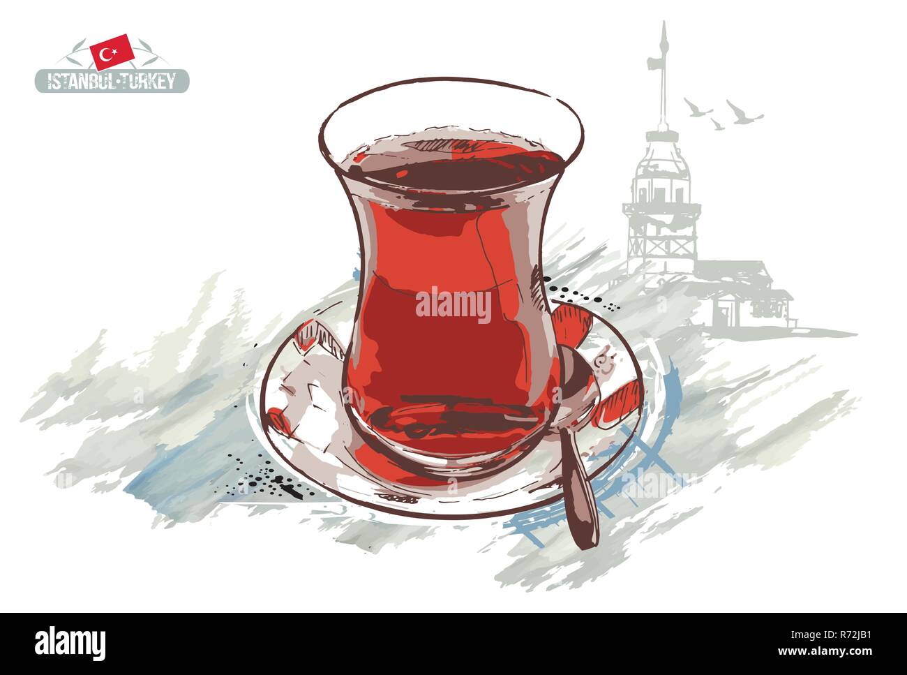 Middle east tea glass Stock Vector Images - Alamy