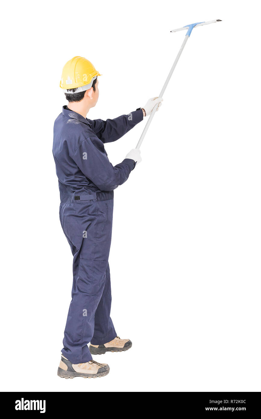Male window cleaner work Cut Out Stock Images & Pictures - Alamy