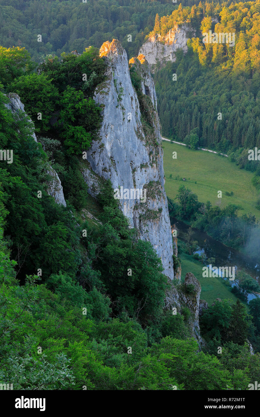 Stiegelesfels, Fridingen an der Donau, Baden-Wurttemberg, Germany Stock ...