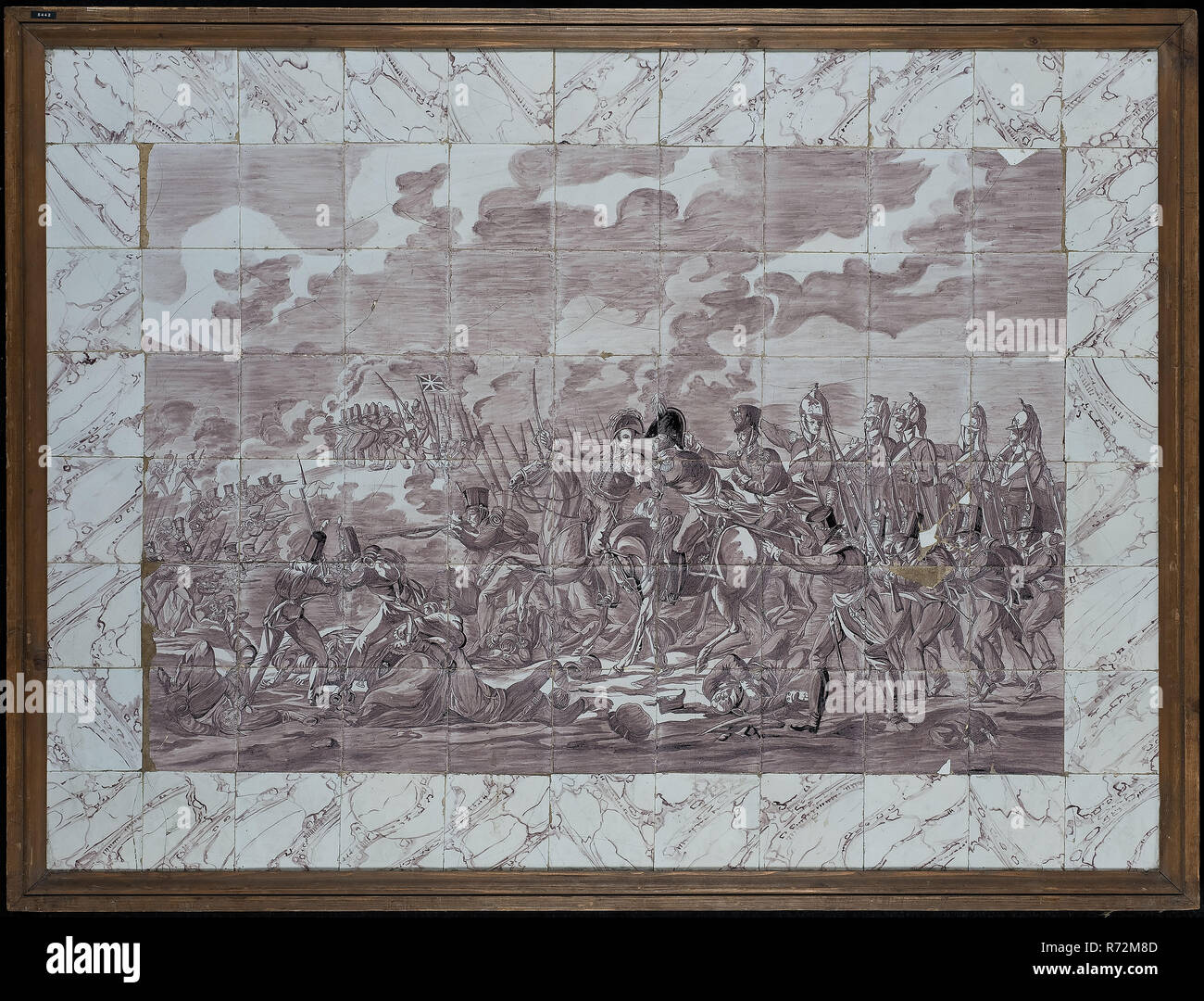 Verwijk, Purple tile tableau, Battle of Waterloo with Crown Prince ...