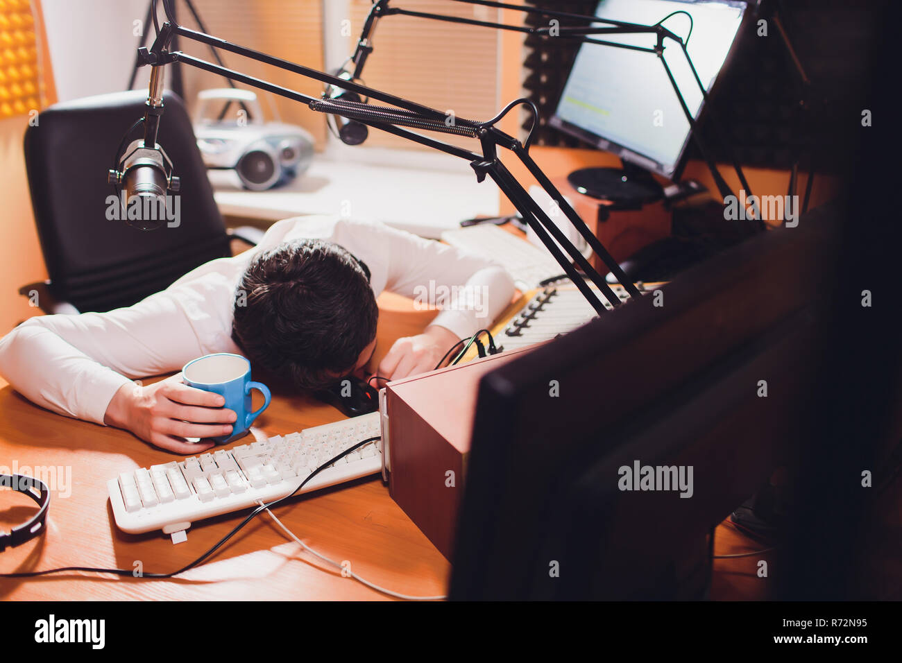 Young drunk employee in the office hi-res stock photography and images ...