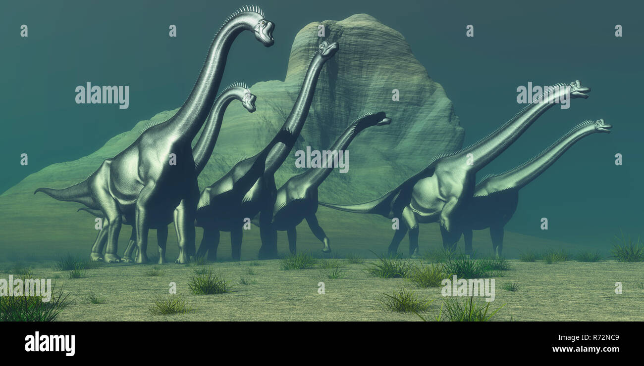 Brachiosaurus herd hi-res stock photography and images - Alamy
