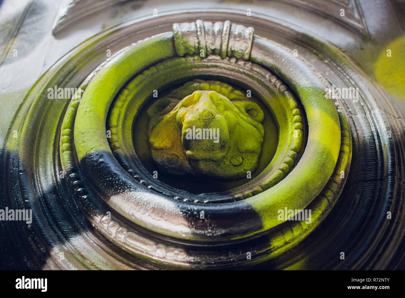 Door handles with an old double door. Golden Handle Door Entrance ...