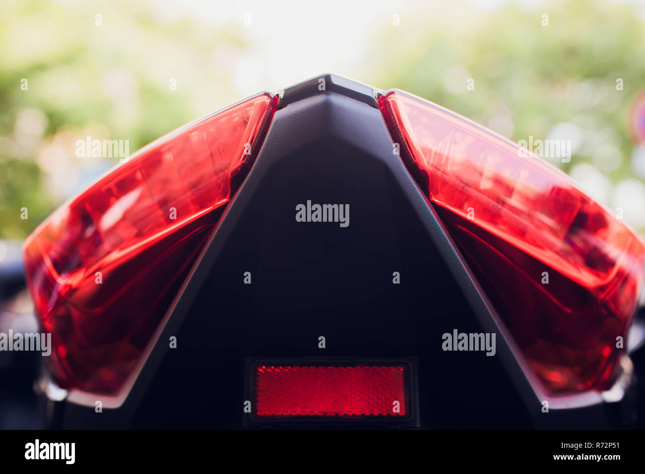 scooter tail light. Back of motorcycle. Motorbike Detail Stock Photo ...