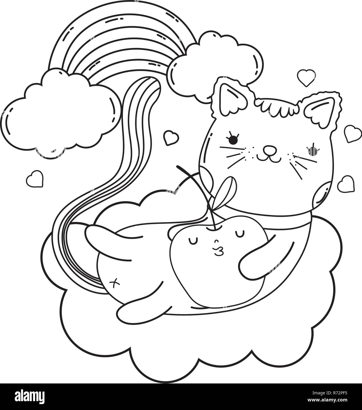 Domestic apple Black and White Stock Photos & Images - Alamy