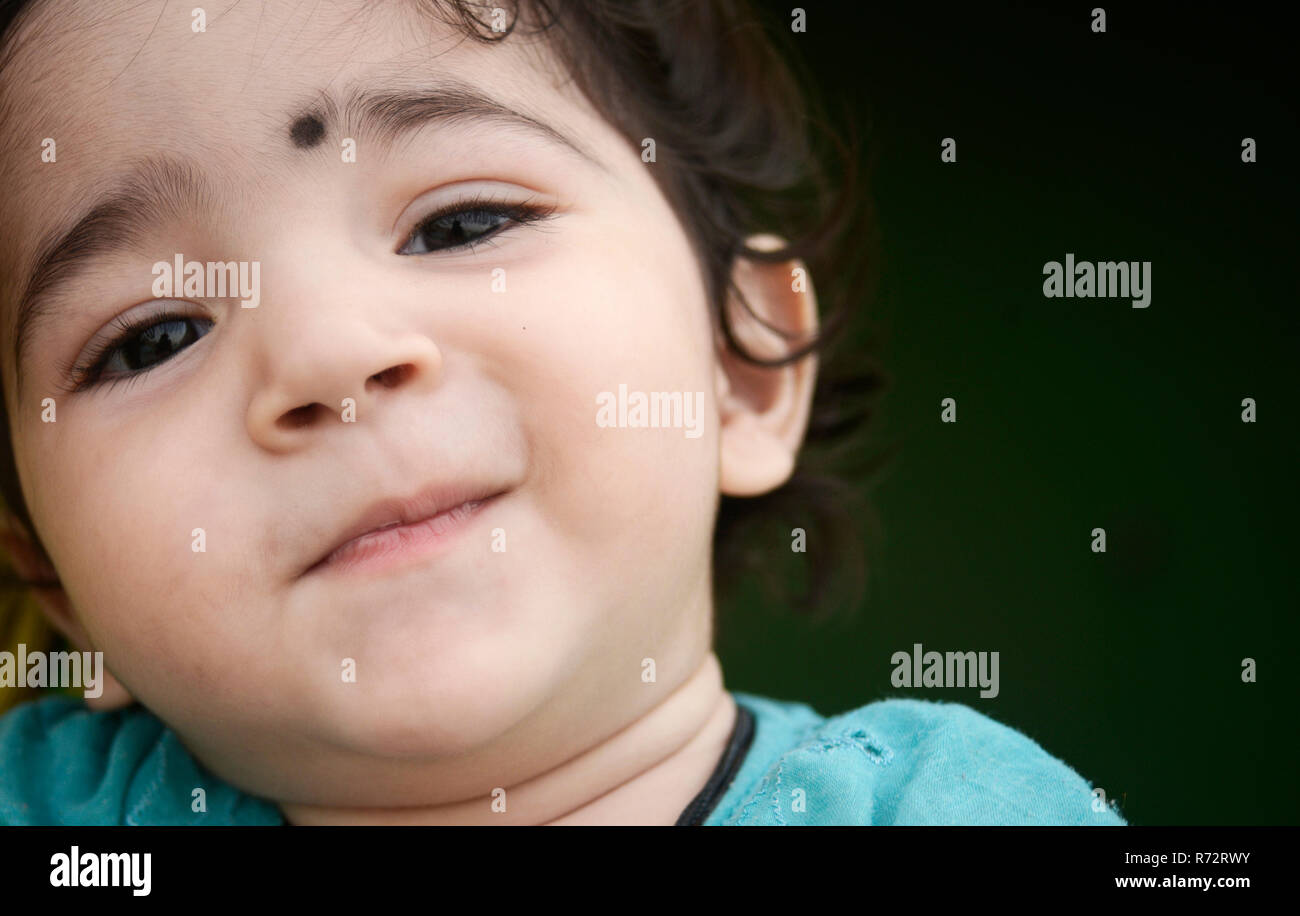 Cute little Indian child Stock Photo - Alamy