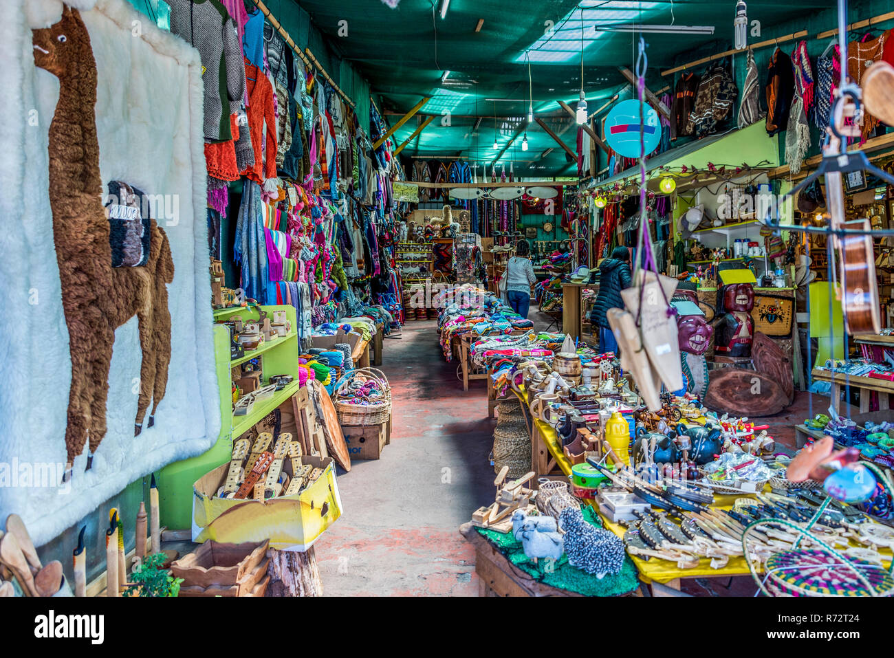 Typical artisanal market in the Angelmo district of Puerto Montt Stock ...