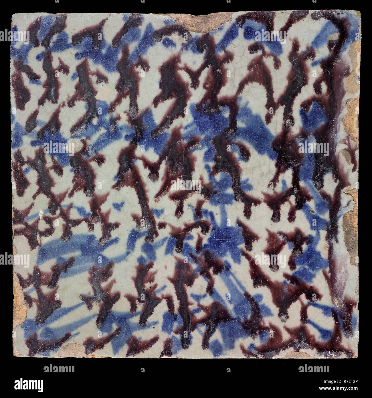 Dotted tile with purple and light blue streaks on white background ...