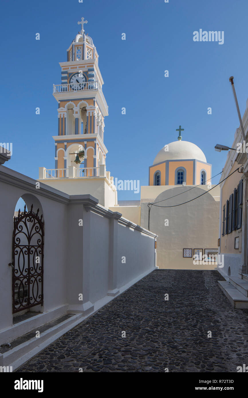 catholic church, Thira, Fira, Santorini, Greece Stock Photo - Alamy