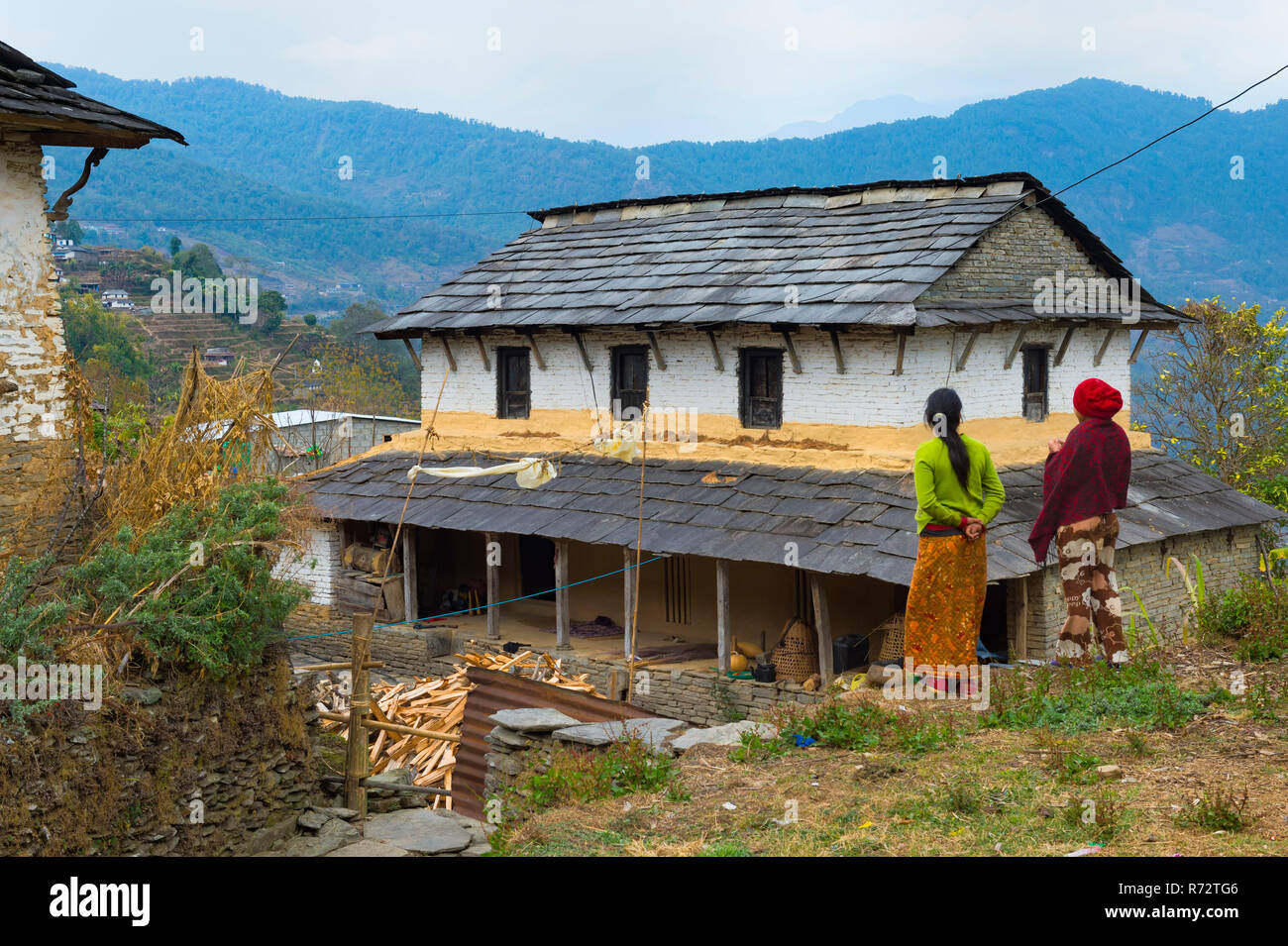 Two village women hi-res stock photography and images - Alamy