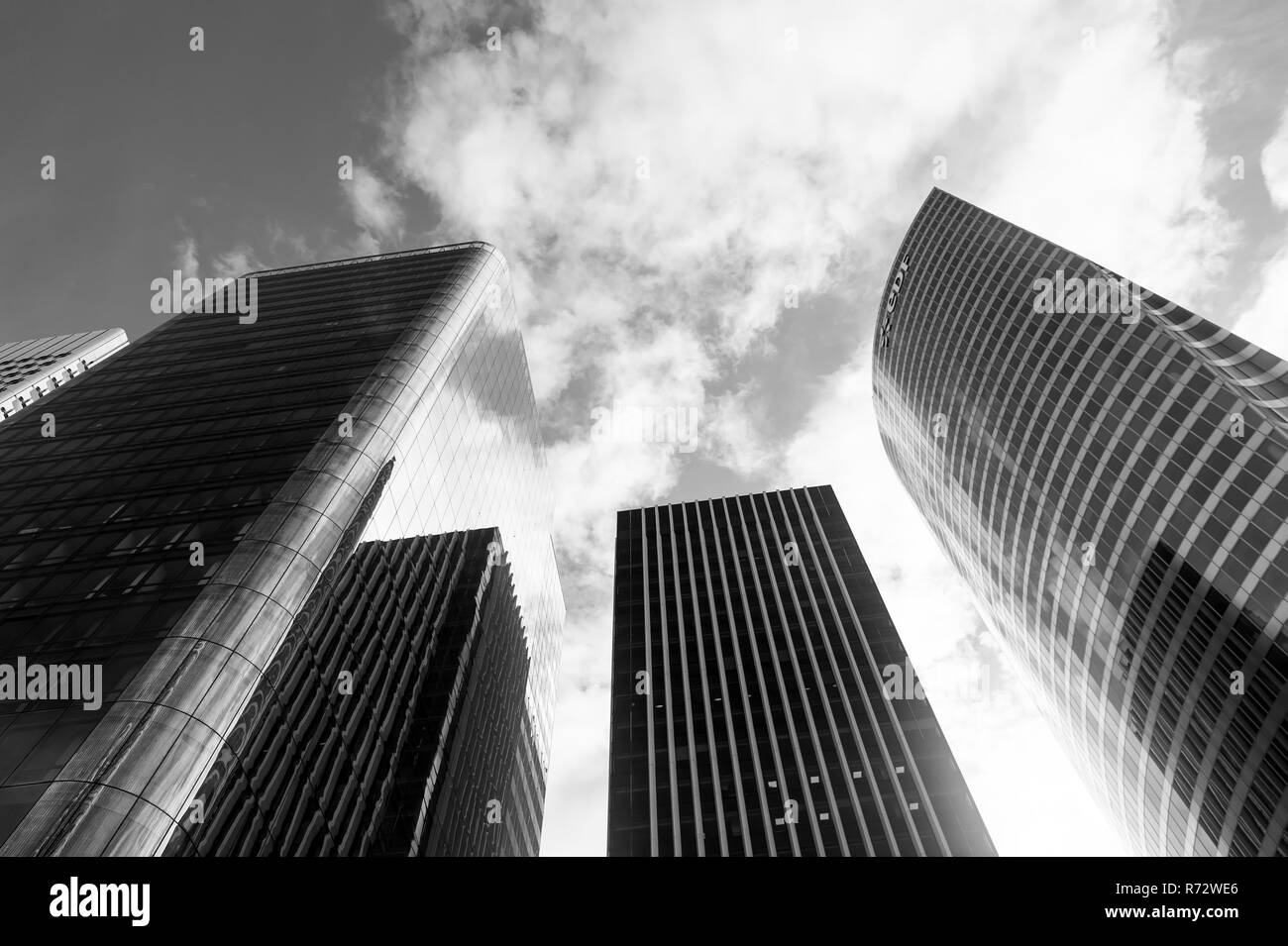 Paris, France - September 30, 2017 :Tower buildings of steel cladding ...
