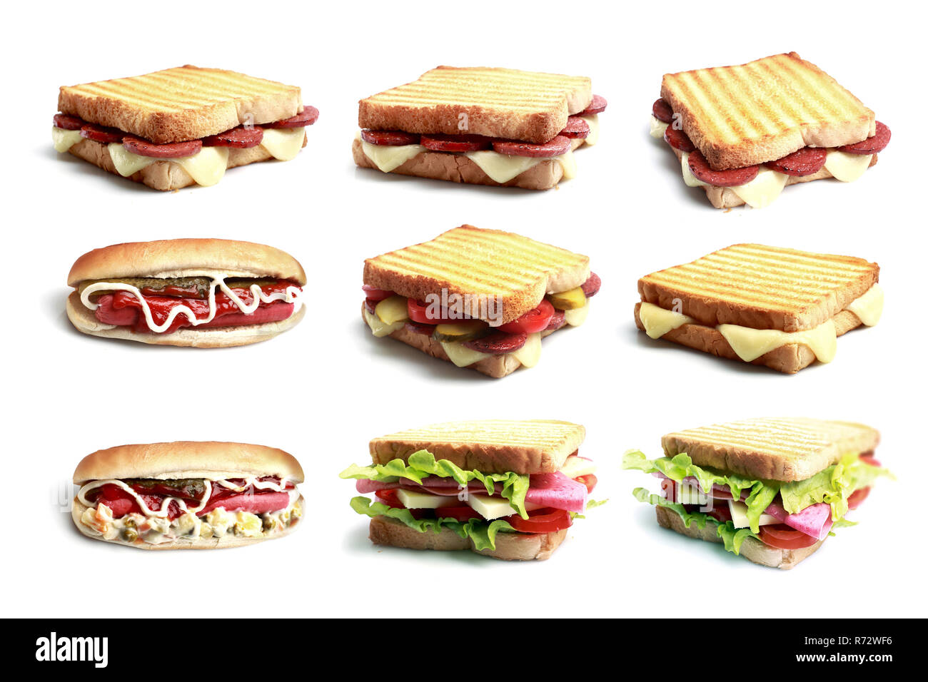 Toast varieties Cut Out Stock Images & Pictures - Alamy