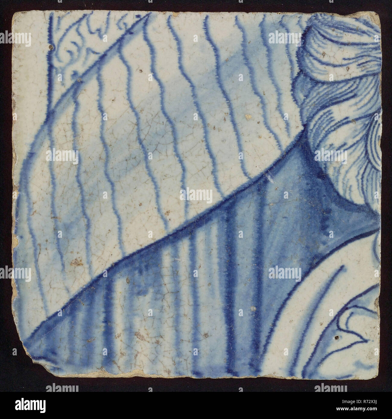 Tile with blue striped background and hair, tile picture footage ...