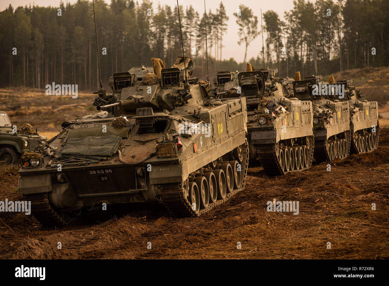 Warrior Armoured Fighting Vehicles of the UK Battlegroup NATO Enhanced ...