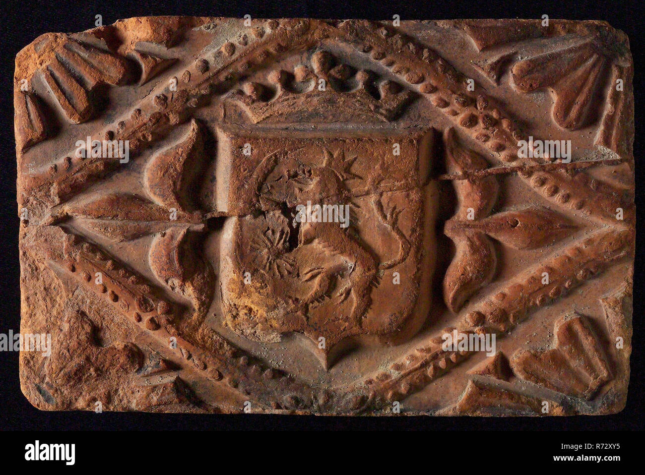 Hearthstone, from Antwerp Belgium, without frame, with crowned coat of ...