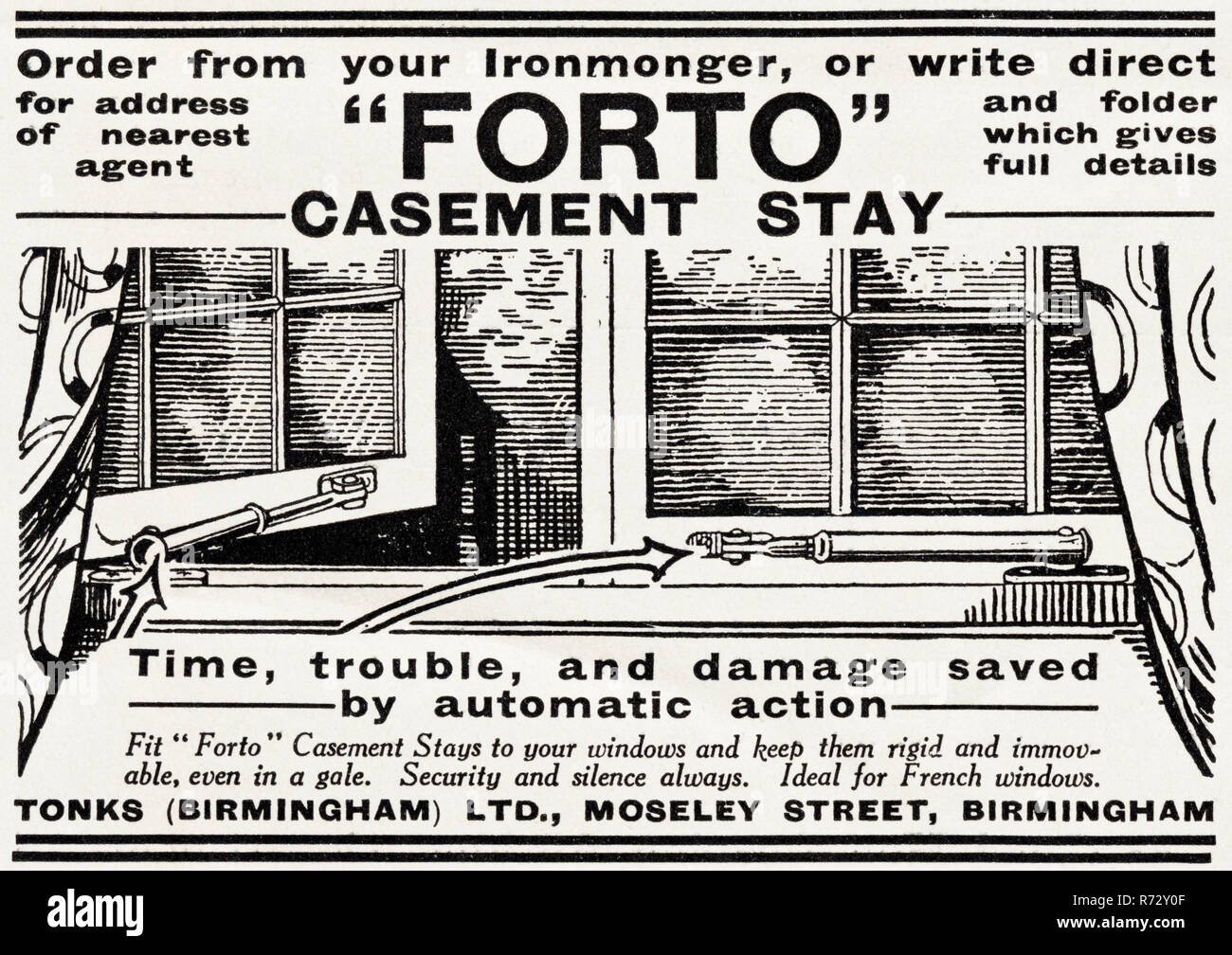 Original 1930s vintage old print advertisement from 30s English ...